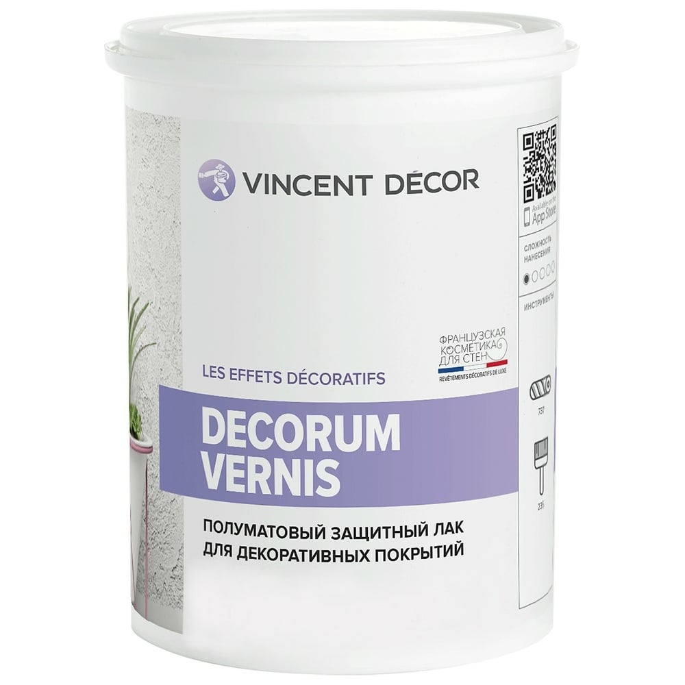 Защитный лак для декоративных покрытий VINCENT DECOR DECORUM VERNIS ...