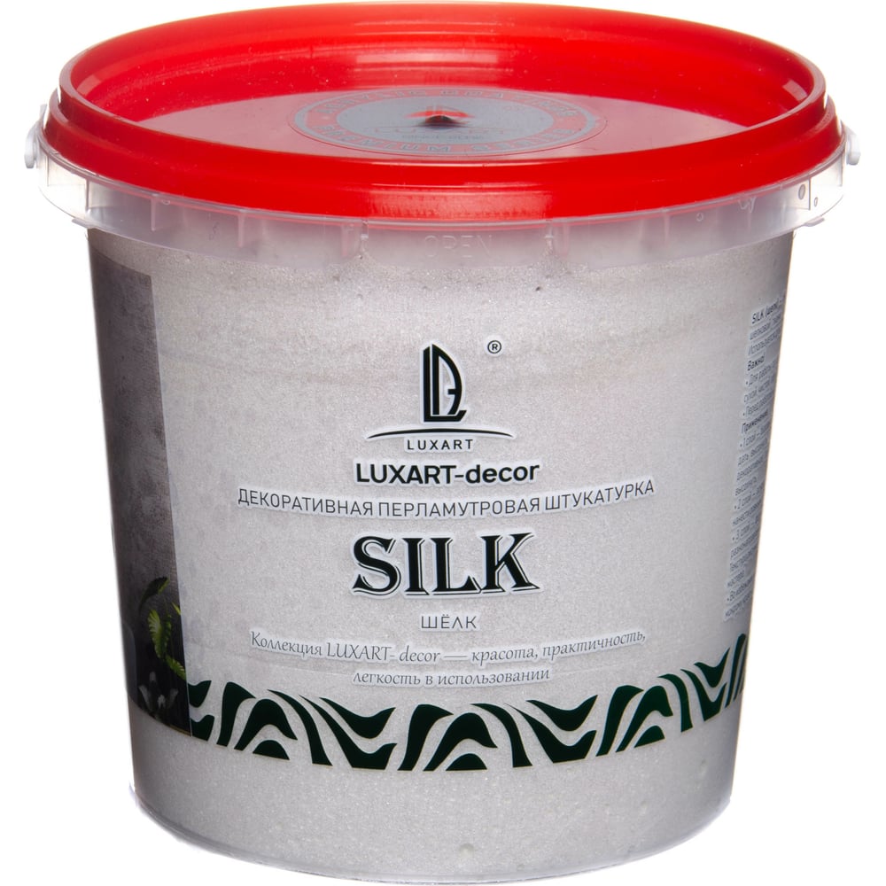 Декоративная штукатурка Luxart Мокрый шелк Decor Silk белый перламутр ...