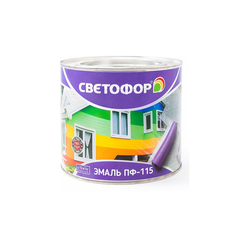 Эмаль Светофор СТАНДАРТ ПФ-115 ярко-голубая, 1.9 кг ЗОР00003714 ...