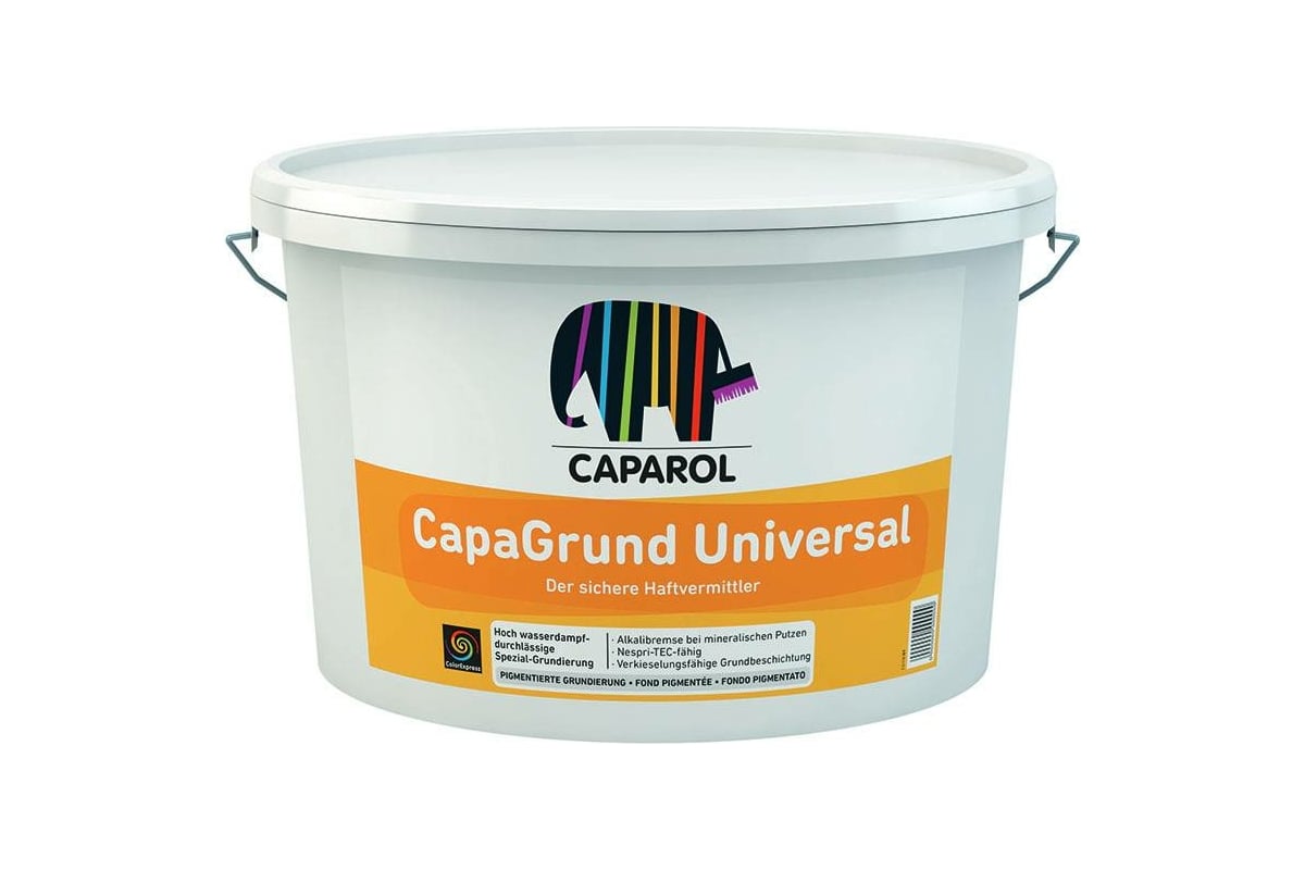 Грунтовочное средство с высокой паропроницаемостью CAPAROL CAPAGRUND UNIVERSAL (белый; 10 л ...