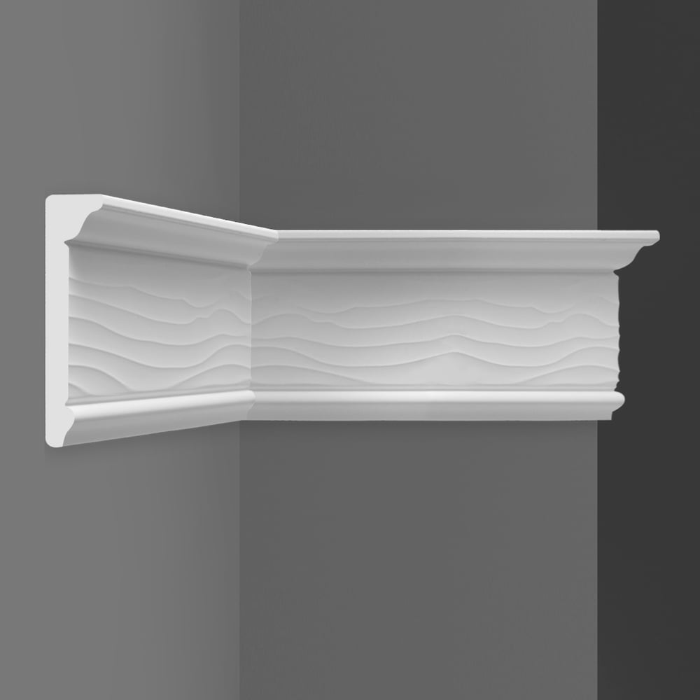 Плинтус потолочный подходит к натяжному потолку Decomaster 100х25х2000 ...