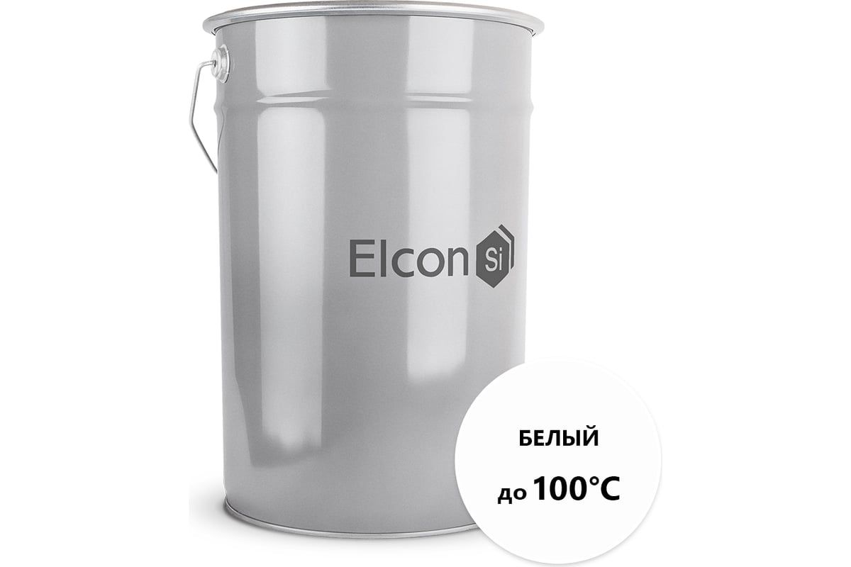 Эмаль Elcon ОС-12-03 белый, до 100 градусов, 25 кг 00-00462284 - выгодная цена, отзывы ...