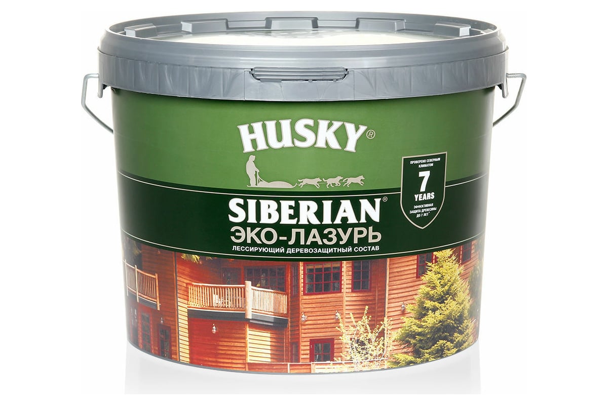 Эко-лазурь HUSKY белый 9 л 25217 - выгодная цена, отзывы ...