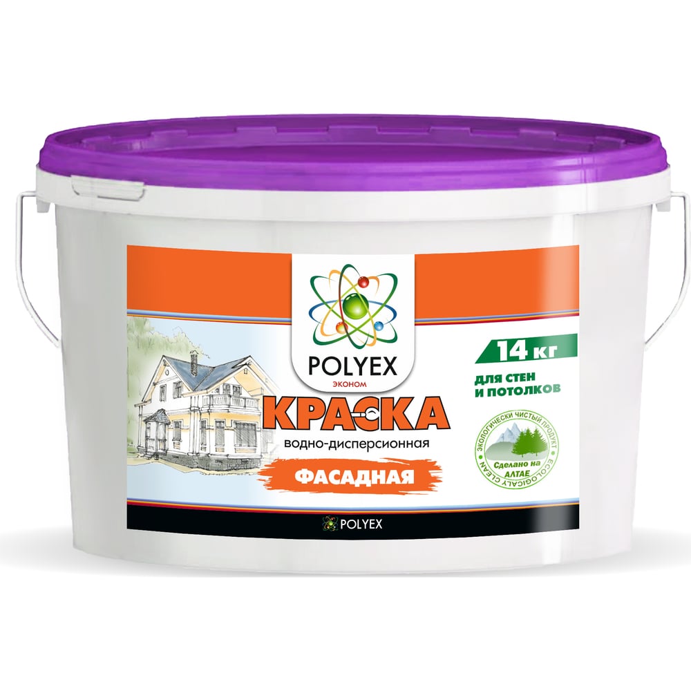 Фасадная краска POLYEX (14 кг; 1 шт) УТ-00006930 - выгодная цена ...