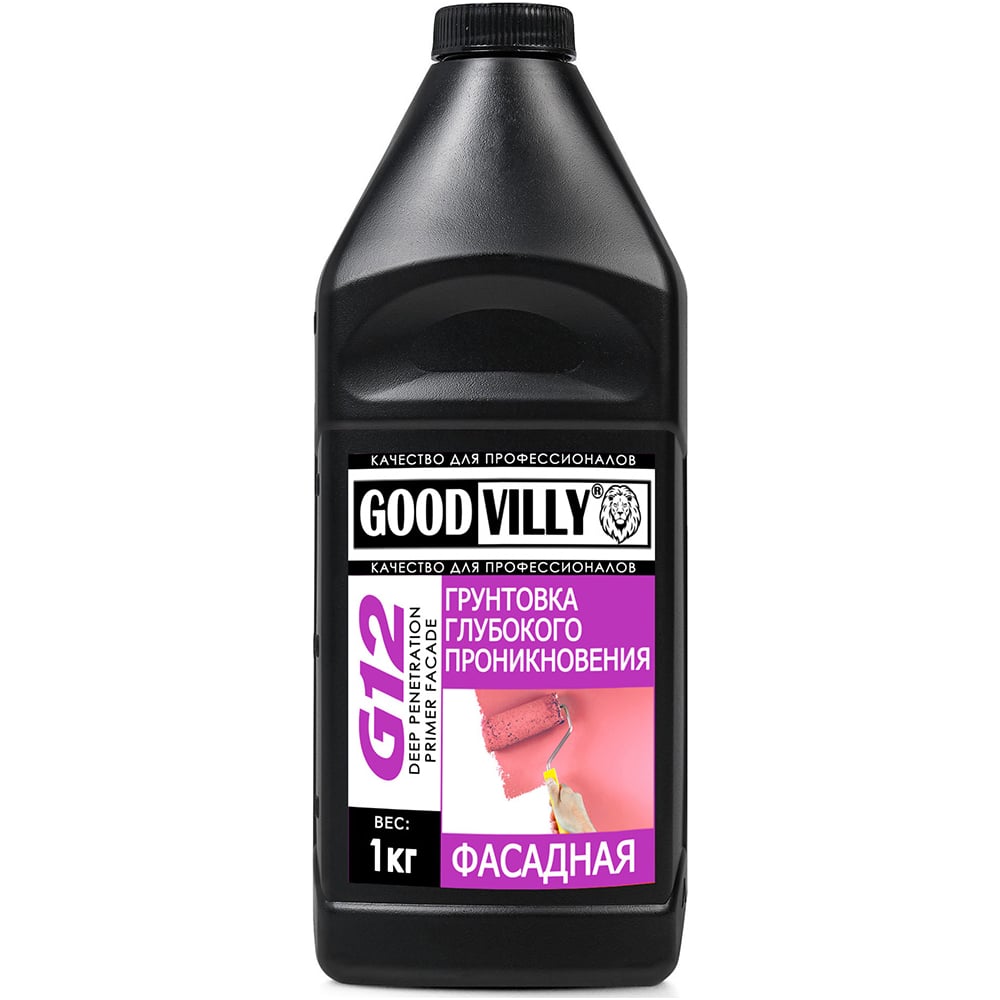 Фасадная грунтовка ГАММА Good Villy G12 глубокого проникновения, 1 кг ...
