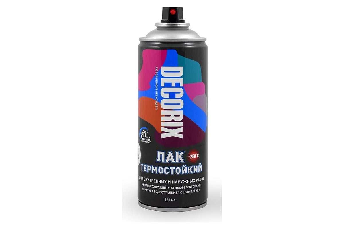 Аэрозольный лак Decorix (термостойкий до +250 градусов; бесцветный ...