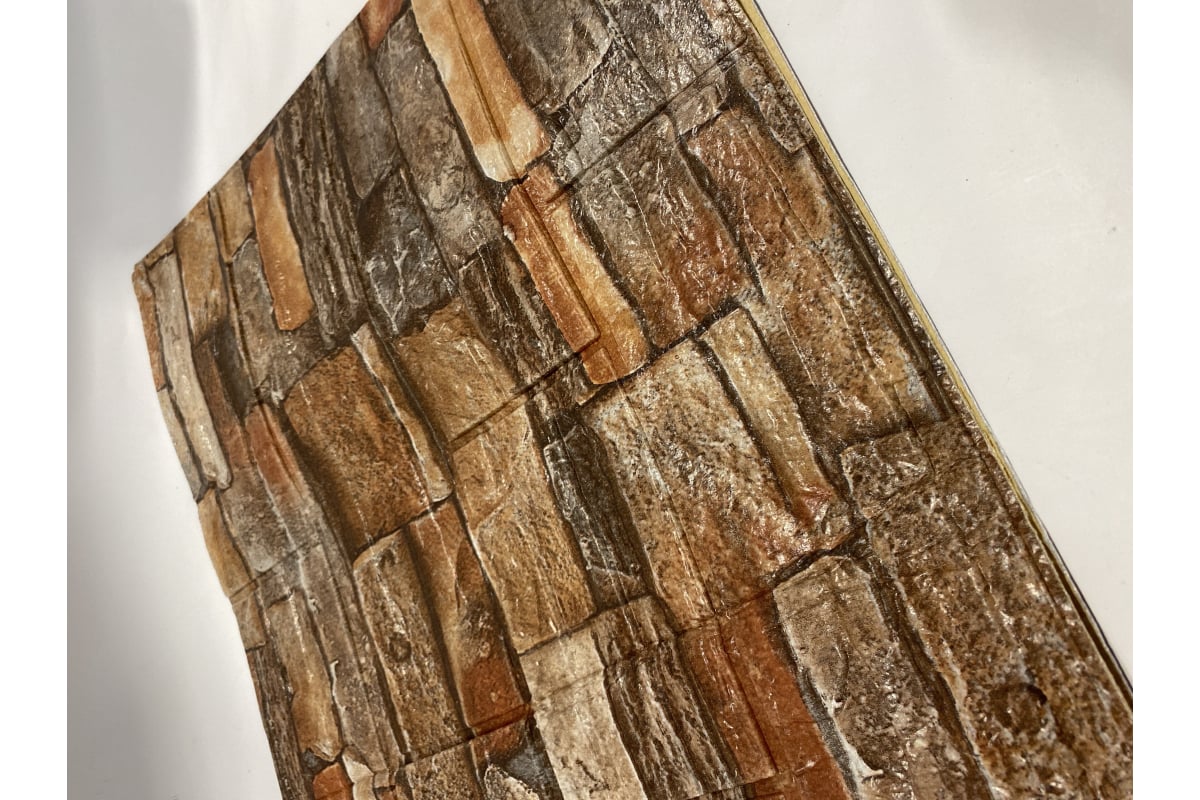 Мягкая самоклеящаяся 3D панель LAKO Камень (каменная кладка 2; 70x77 см ...