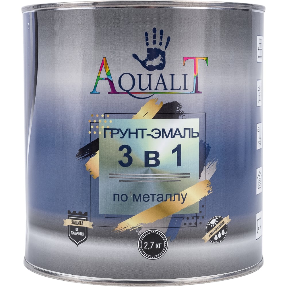 Грунт-эмаль Aqualit 3 в 1 зеленая, 2.7 кг pvpsz014 - выгодная цена ...