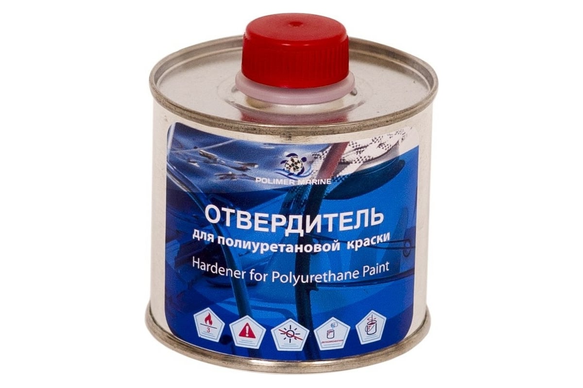 Двухкомпонентная полиуретановая краска POLIMER MARINE 2К белая, 2.5 кг ...
