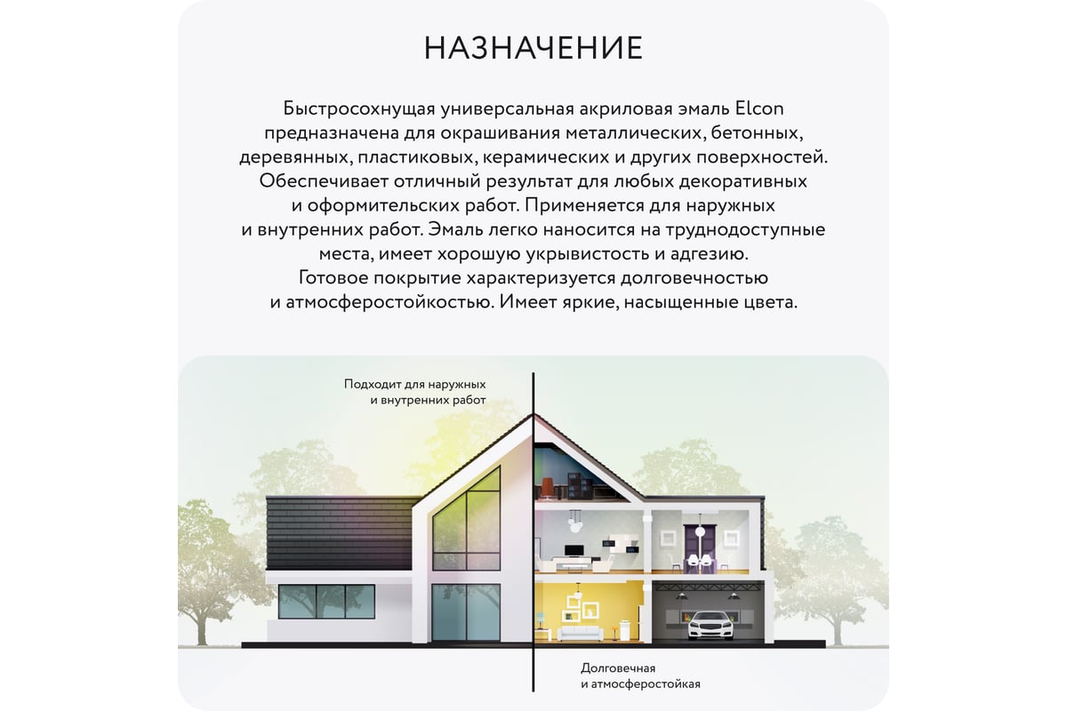 Универсальная быстросохнущая акриловая аэрозольная эмаль Elcon ral 3020 красная, глянцевая, 520 ...