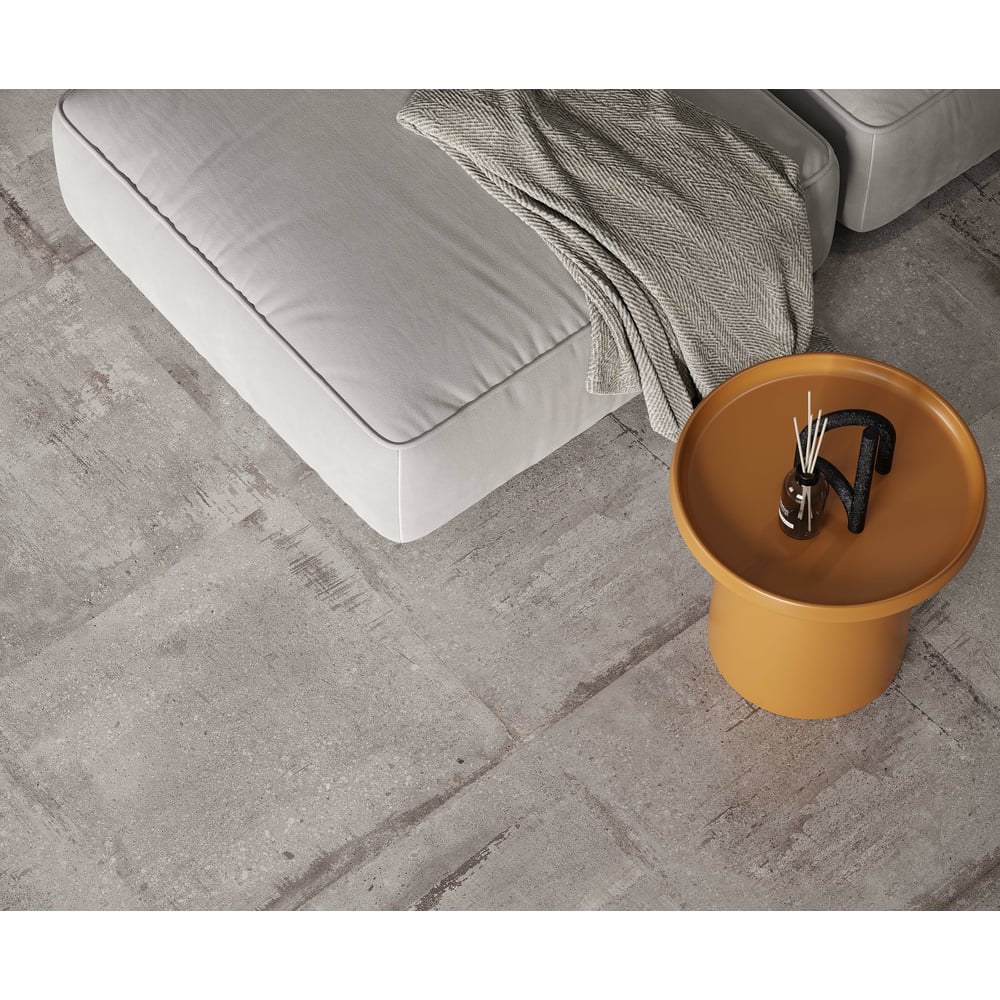 Керамогранит LAPARET Cemento grigio серый, 60x120 см, матовый карвинг, 1.44 кв. м, 2 шт ...