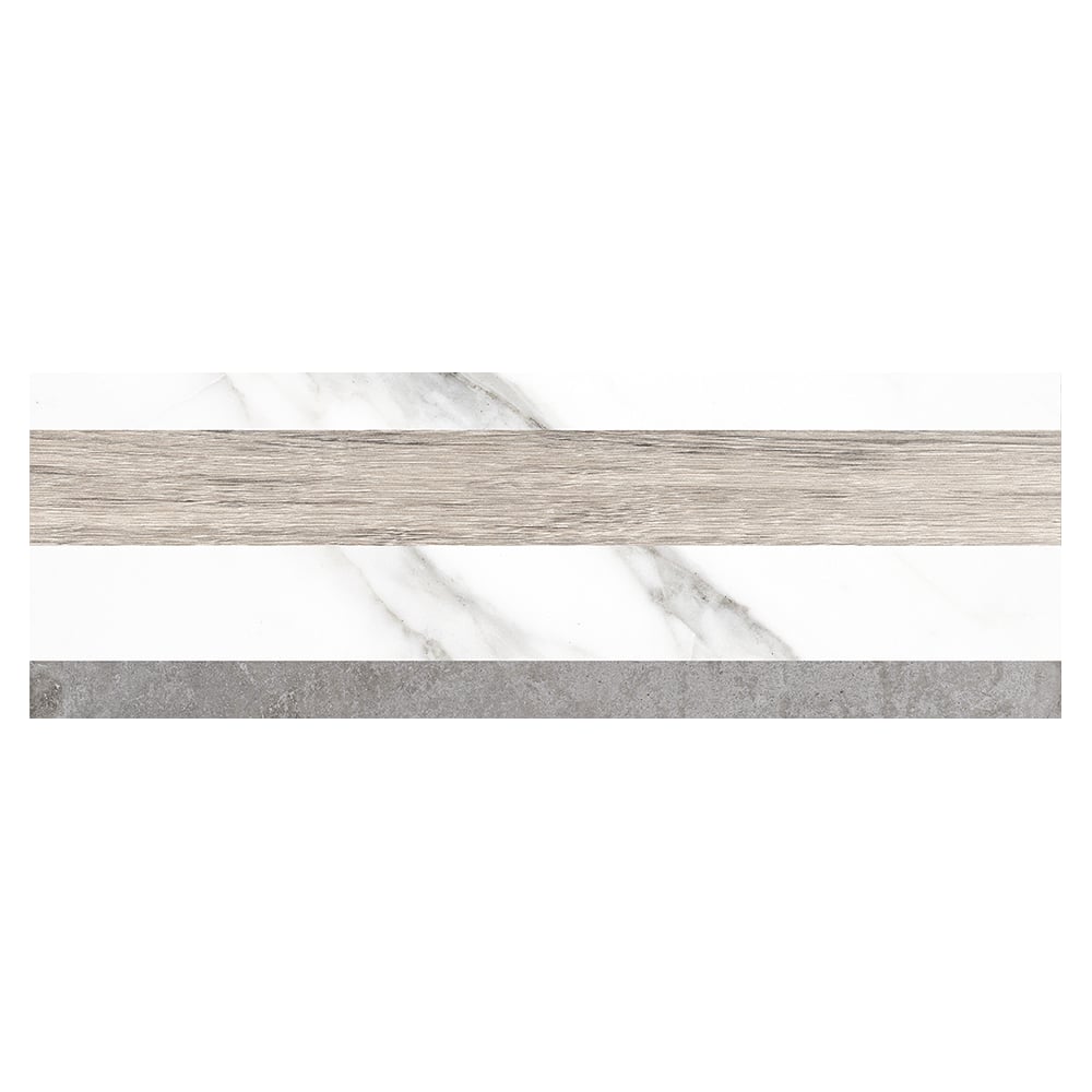 Керамическая настенная плитка LAPARET Arctic полоски, 20x60 см, 1.2 кв.м, 10 плиток в упаковке ...