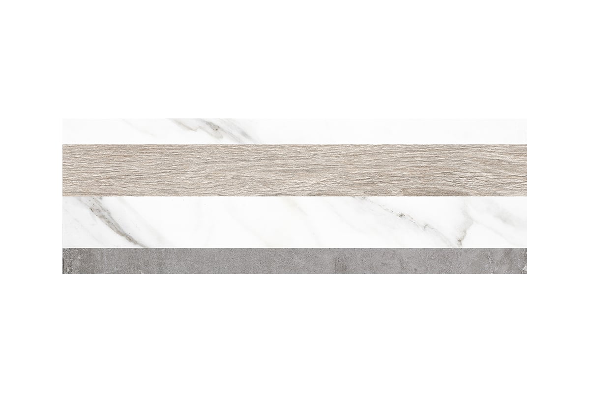 Керамическая настенная плитка LAPARET Arctic полоски, 20x60 см, 1.2 кв.м, 10 плиток в упаковке ...