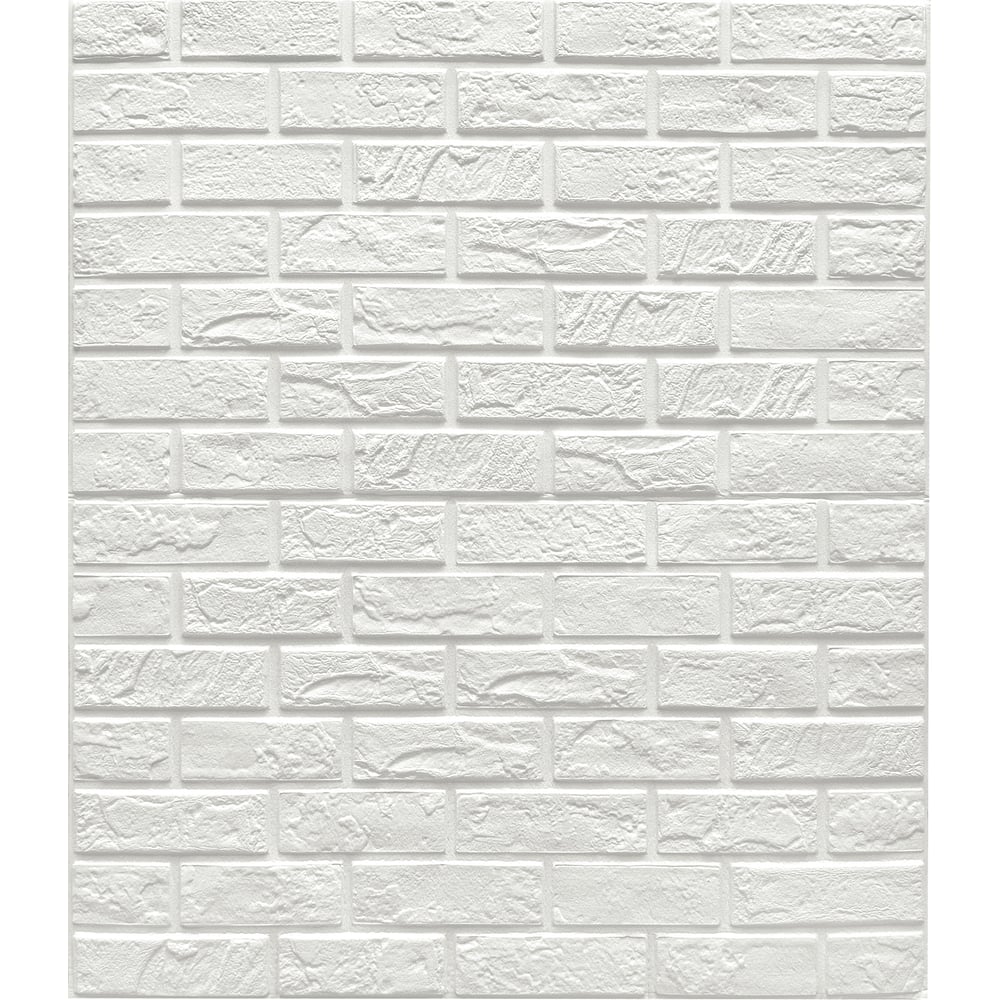 Мягкая самоклеящаяся 3D панель LAKO комплект 5 шт., Камень белый, 70x80 ...