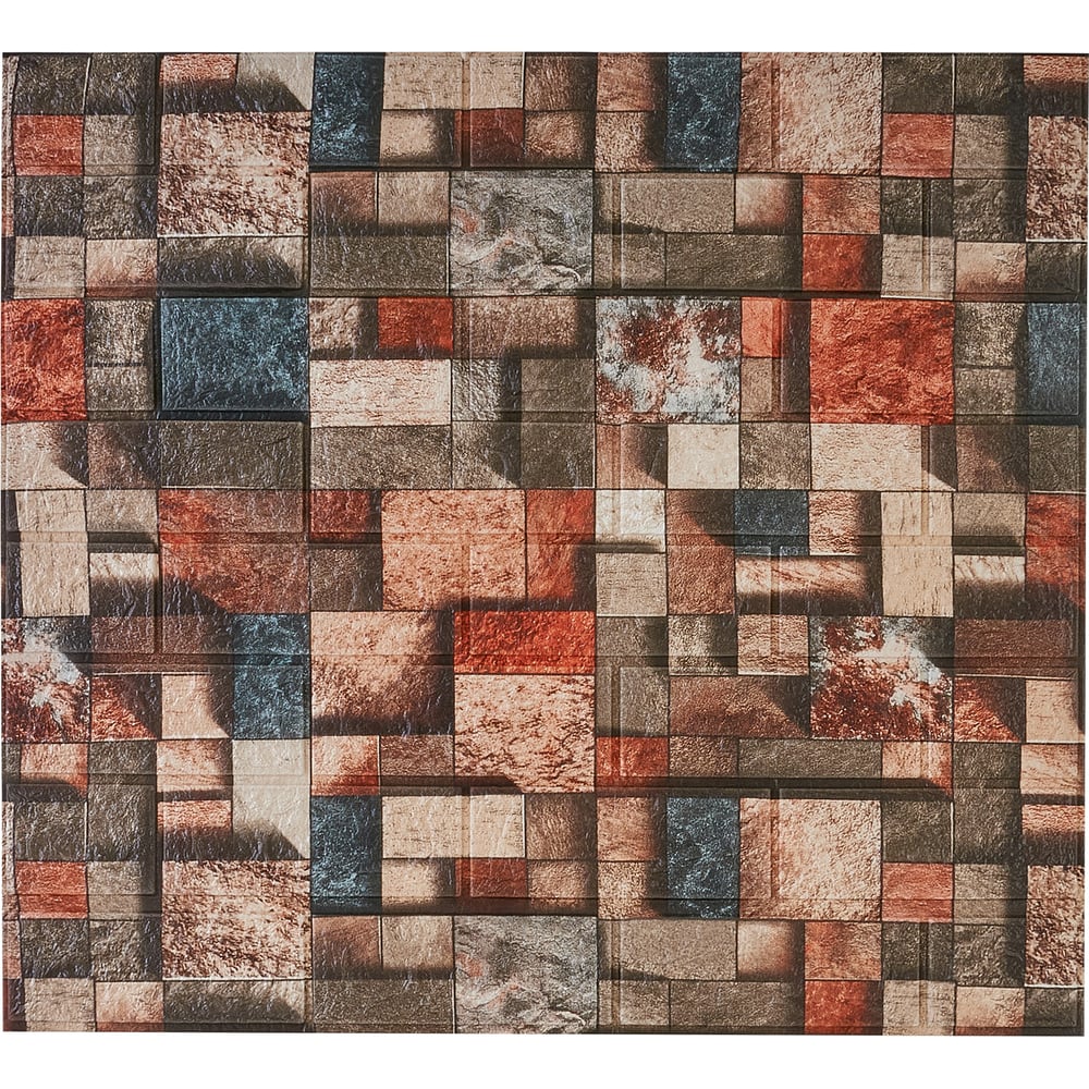 Мягкая самоклеящаяся 3D панель LAKO Камень кладка 21, рулон, 70x600 см ...