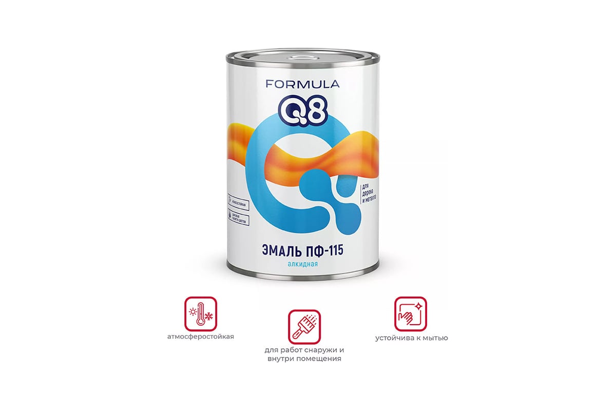 Эмаль ПРЕСТИЖ ПФ-115 FORMULA Q8 алкидная, глянцевая, 0.9 кг, желто ...