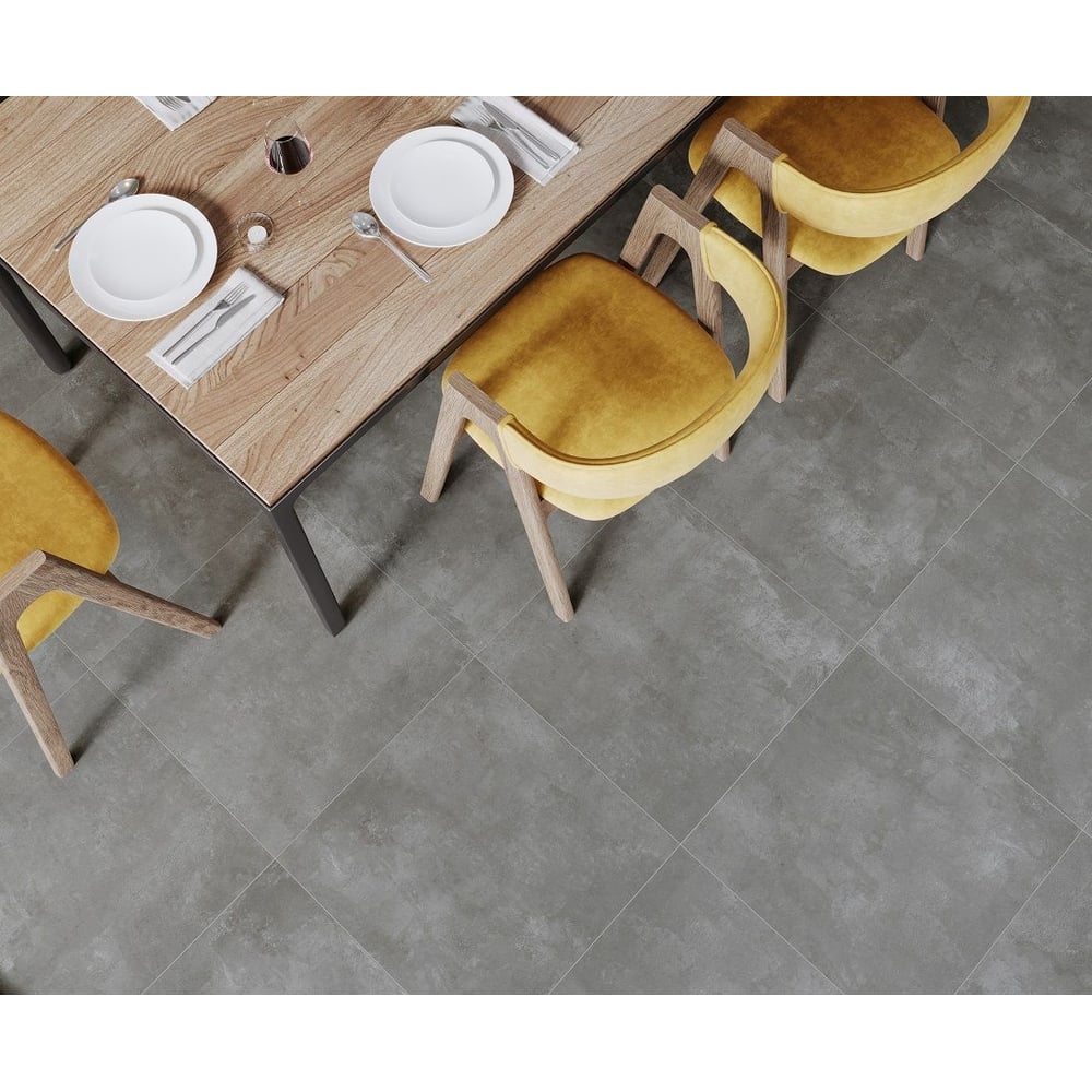 Керамогранит LAPARET nord gris серый 60x60 см., матовый карвинг, в упаковке 1,8 м2., (5 шт/упак ...