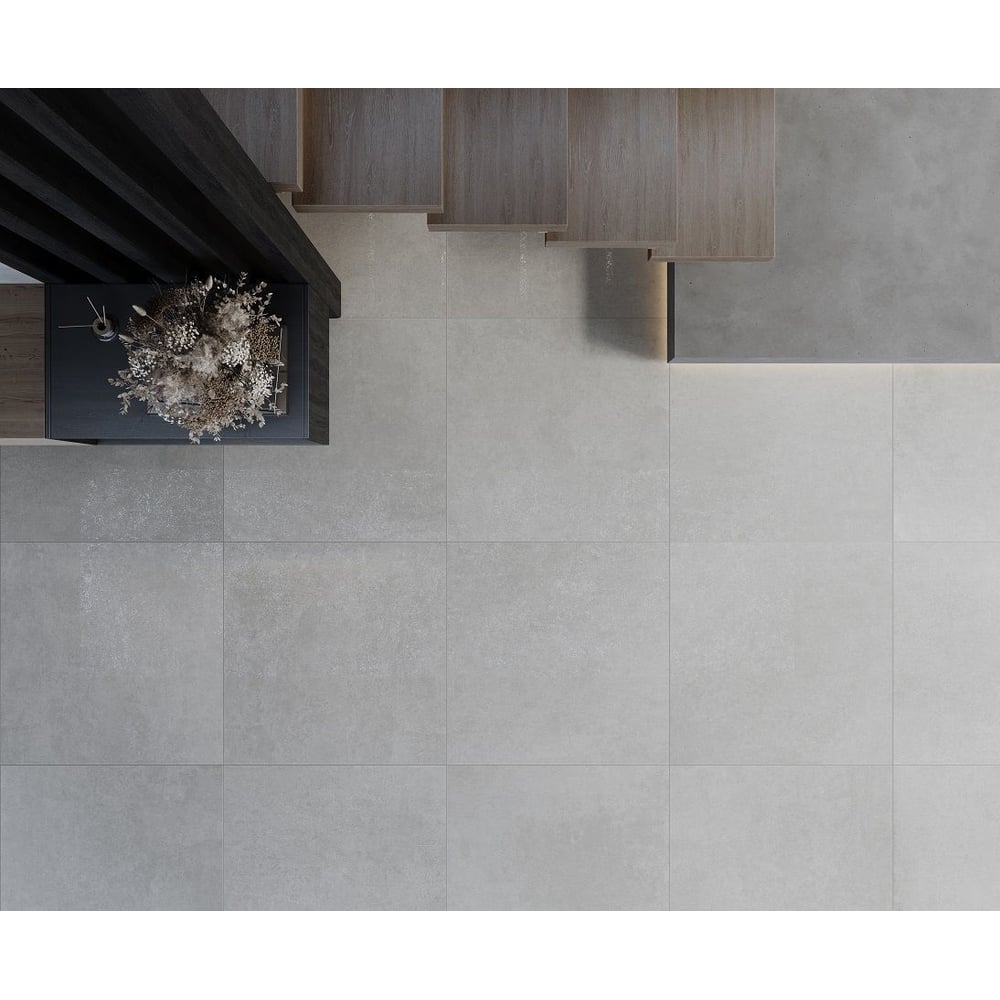 Керамогранит LAPARET techno gris серый 60x60 см., матовый карвинг, в упаковке 1,8 м2., (5 шт ...