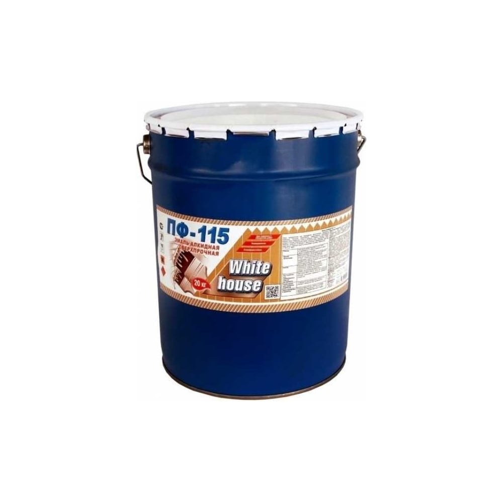 Эмаль WHITE HOUSE ПФ-115 белая глянцевая, 20 кг 13080 - выгодная цена ...