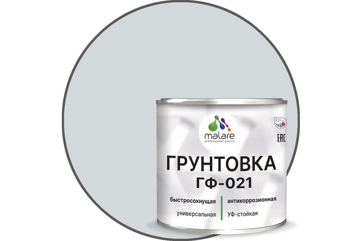 Грунтовка MALARE ГФ-021 для металла, по дереву, для минеральных ...