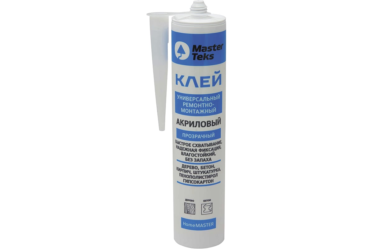 Ремонтно-монтажный клей MASTERTEKS HOMEMASTER акрил. прозрачн. 250 г ...
