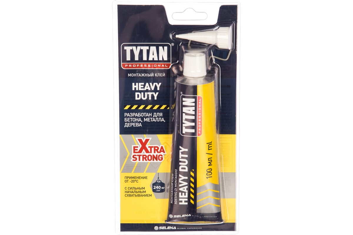 Монтажный клей TYTAN PROFESSIONAL HEAVY DUTY каучуковый 100мл 23714 - выгодная цена, отзывы ...