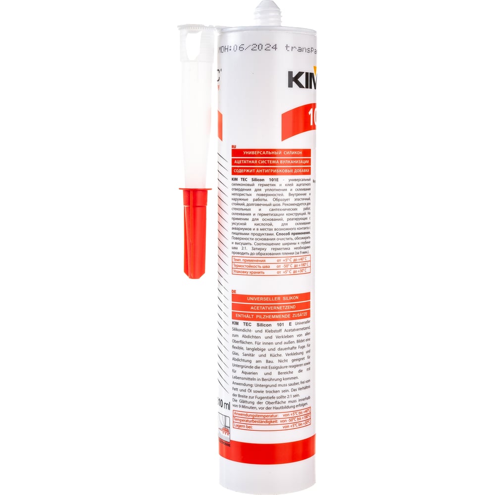 Силиконовый герметик KIM TEC 101Е бесцветный, 310 мл 11613477 - выгодная цена, отзывы ...