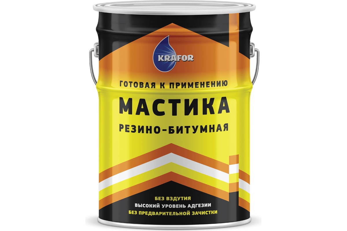 Резино-битумная мастика KRAFOR 4 кг 1/120 "КРАФОР" 203 358 - выгодная ...