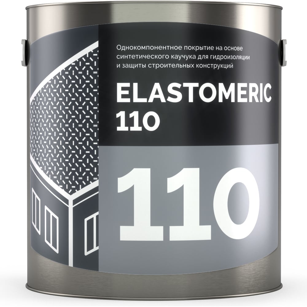 Мастика для кровли Elastomeric Systems 3 кг, базовый слой серый elastomeric-110 1100003 ...