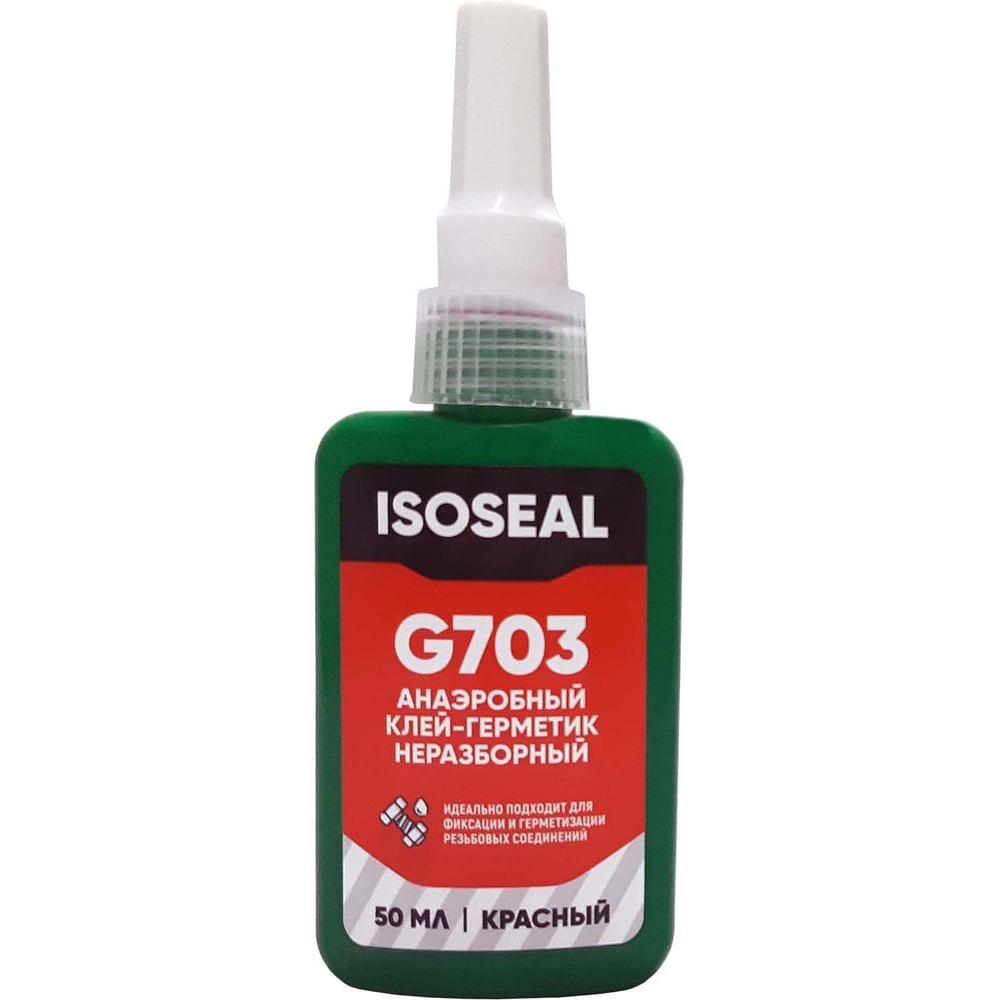 Анаэробный неразборный фиксатор резьбы Isoseal G703, красный, 50 мл ...