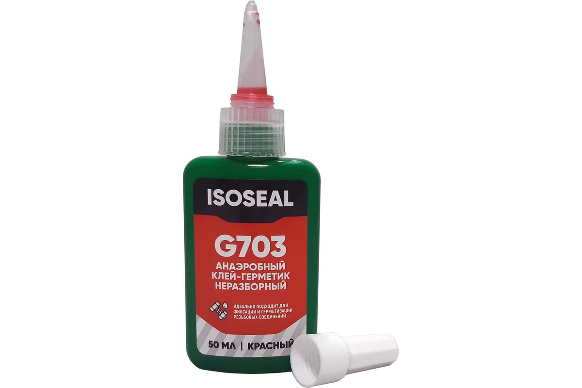 Анаэробный неразборный фиксатор резьбы Isoseal G703, красный, 50 мл ...