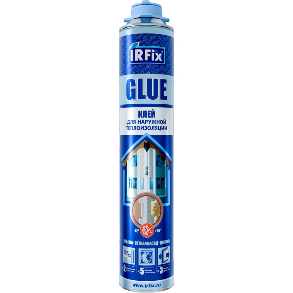 Клей-пена IRFIX Glue для пенополистирола профессиональный всесезонный 800мл 10016 - выгодная ...