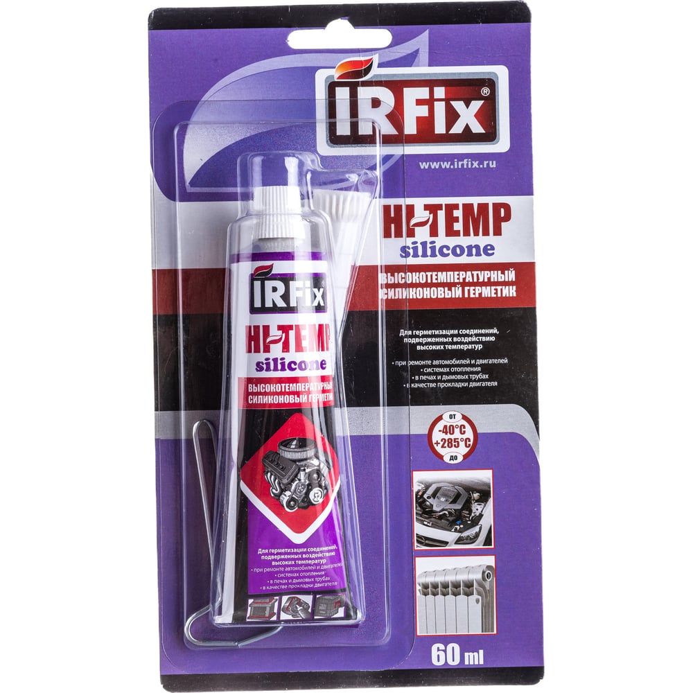 Высокотемпературный силиконовый герметик IRFIX HI-TEMP красный, 60 мл 20069 - выгодная цена ...