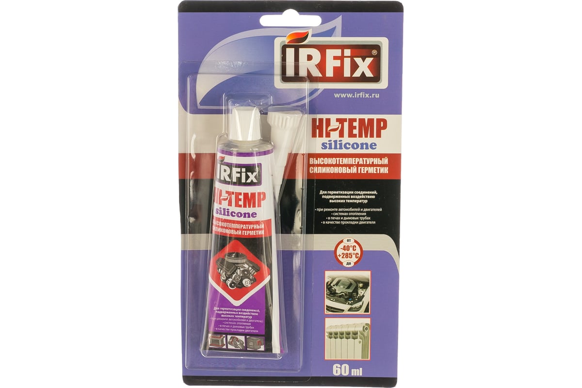 Высокотемпературный силиконовый герметик IRFIX HI-TEMP красный, 60 мл 20069 - выгодная цена ...