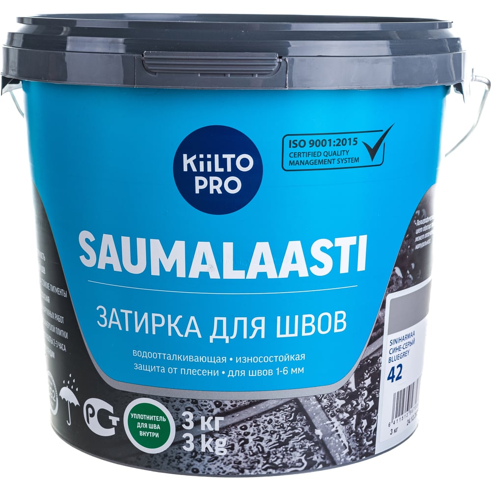 Затирка KIILTO Saumalaasti 42, 3 кг, сине-серый T3567.003 - выгодная ...