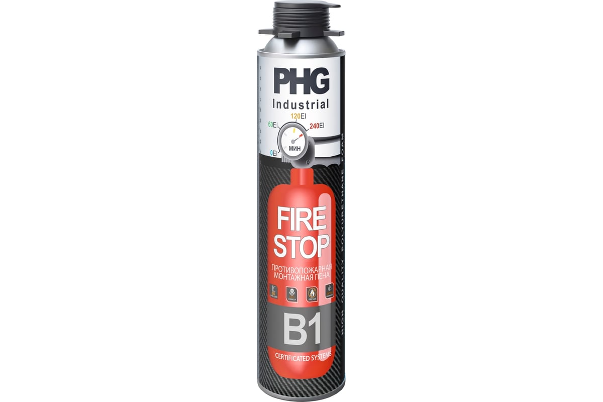Огнестойкая монтажная пена PHG Industrial FireStop B1 1000 мл 612288 ...