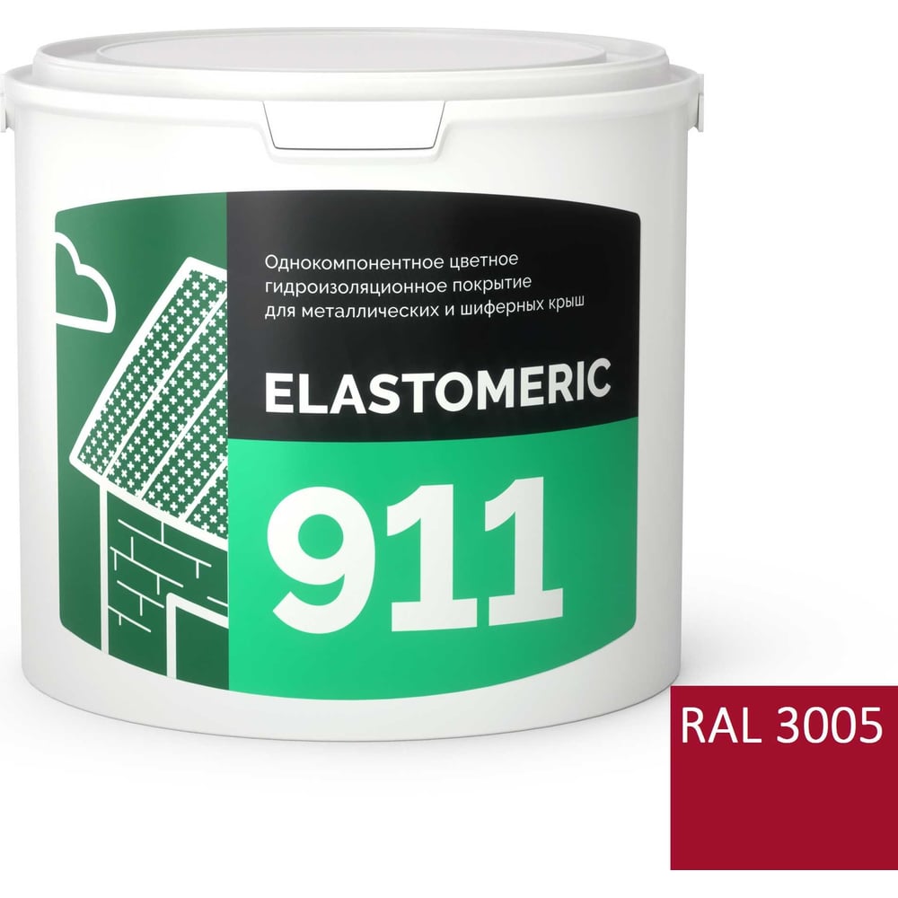 Гидроизоляционная мастика Elastomeric Systems 3кг. темно-красный elastomeric-911 3005001 ...