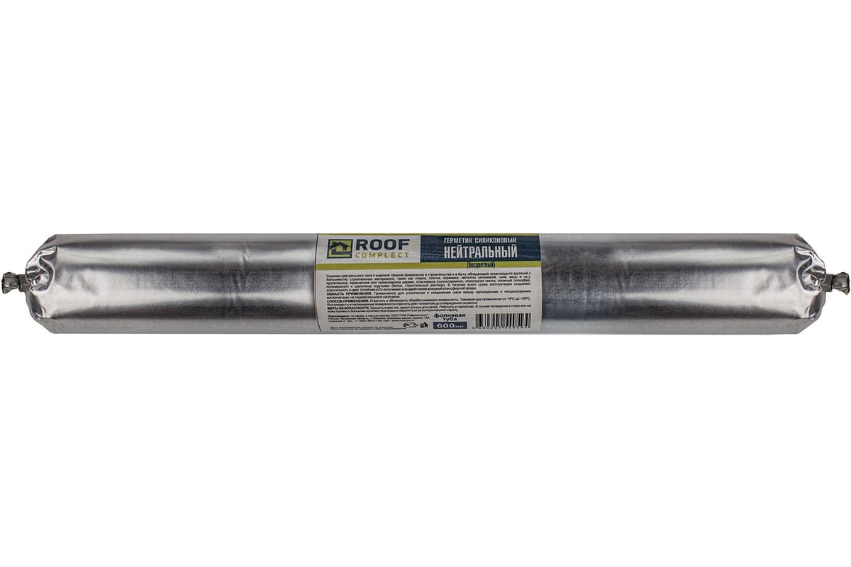 Герметик силиконовый Roof Complect нейтральный, беcцветный, 600 мл ...