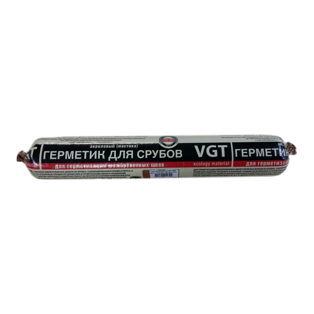 Акриловый герметик VGT мастика для срубов венге цвет 0,9 л файл-пакет ...