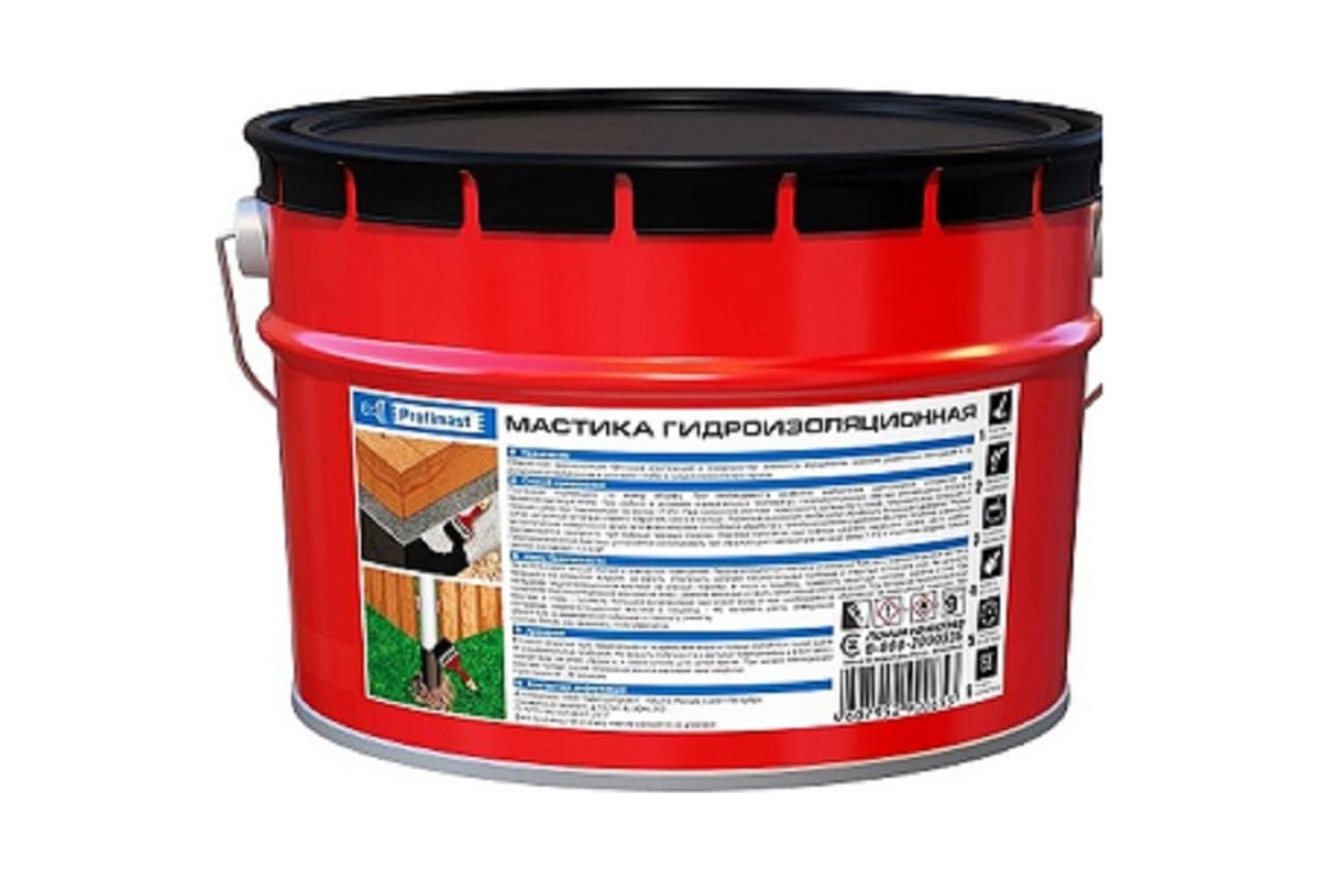Гидроизоляционная мастика Profimast 10 л / 9 кг 4607952900653 ...