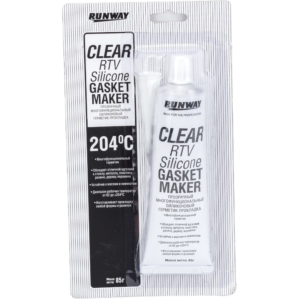 Силиконовый герметик RUNWAY прозрачный 85г RW8502 - выгодная цена ...