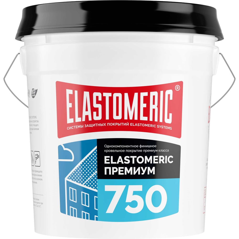 Покрытие акриловое Elastomeric Systems финишный слой, защита от УФ, 20 кг. Elastomeric-750 ...