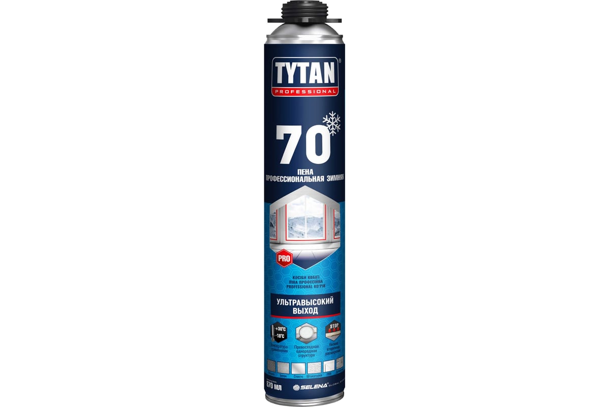 Пена монтажная TYTAN PROFESSIONAL 70 профи, 870 мл, зимняя 269906 ...