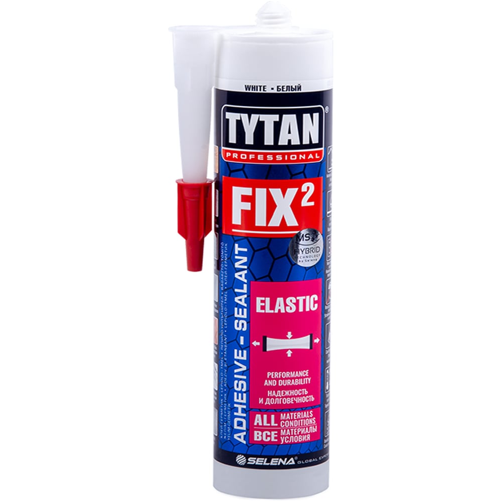 Клей-герметик TYTAN Professional Fix2 Elastic, 290 мл, белый 211358 ...