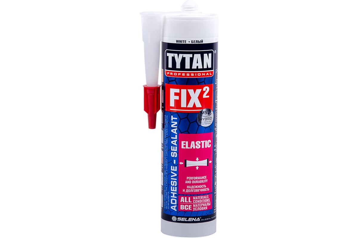 Клей-герметик TYTAN Professional Fix2 Elastic, 290 мл, белый 211358 ...