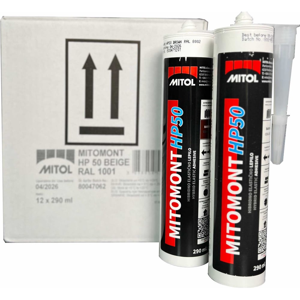 Полимерный Клей-герметик MITOL МС MITOMONT HP50 290 мл. 12 штук, белый ...