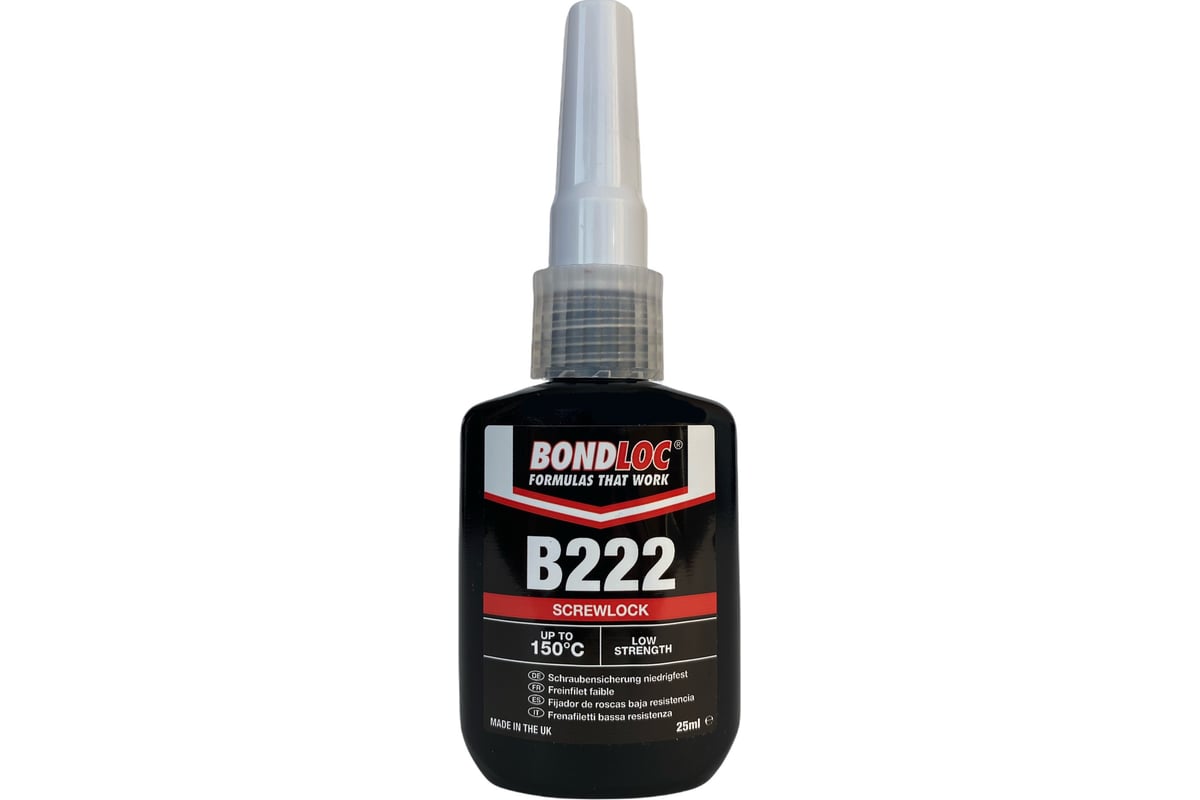 Резьбовой фиксатор низкой прочности Bondloc B222 25 мл B22225ML - выгодная цена, отзывы ...