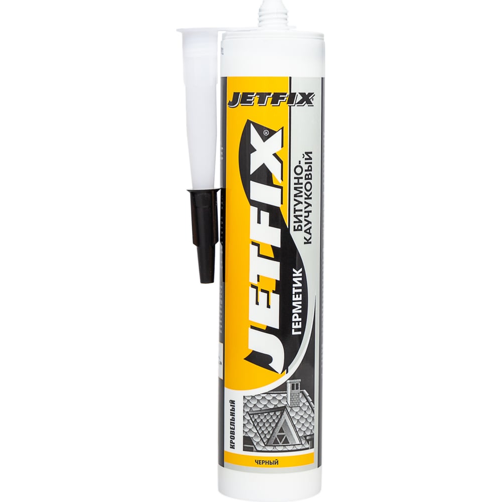 Кровельный герметик битумно-каучуковый JETFIX черный 280 мл 21010 - выгодная цена, отзывы ...