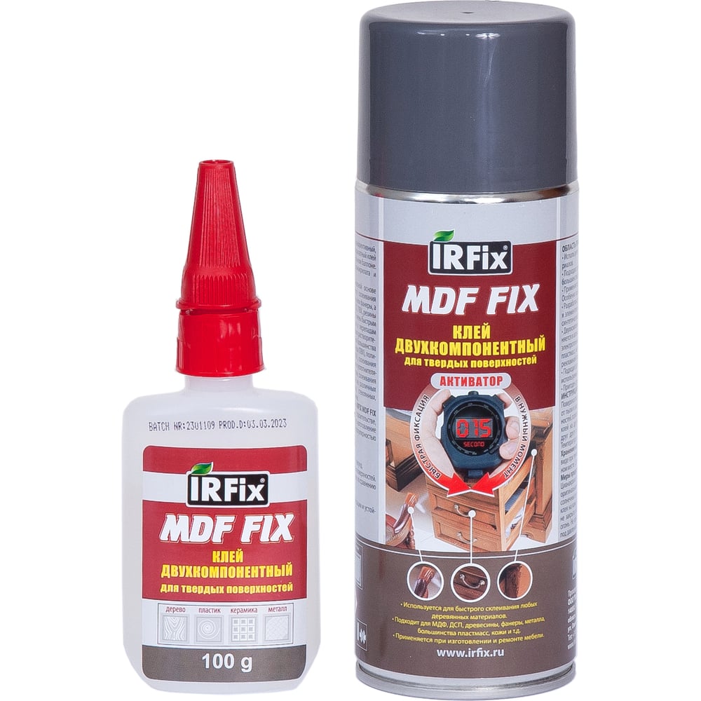 Двухкомпонентный цианакрилатный клей IRFIX MDF FIX 400мл/100г 20251 ...