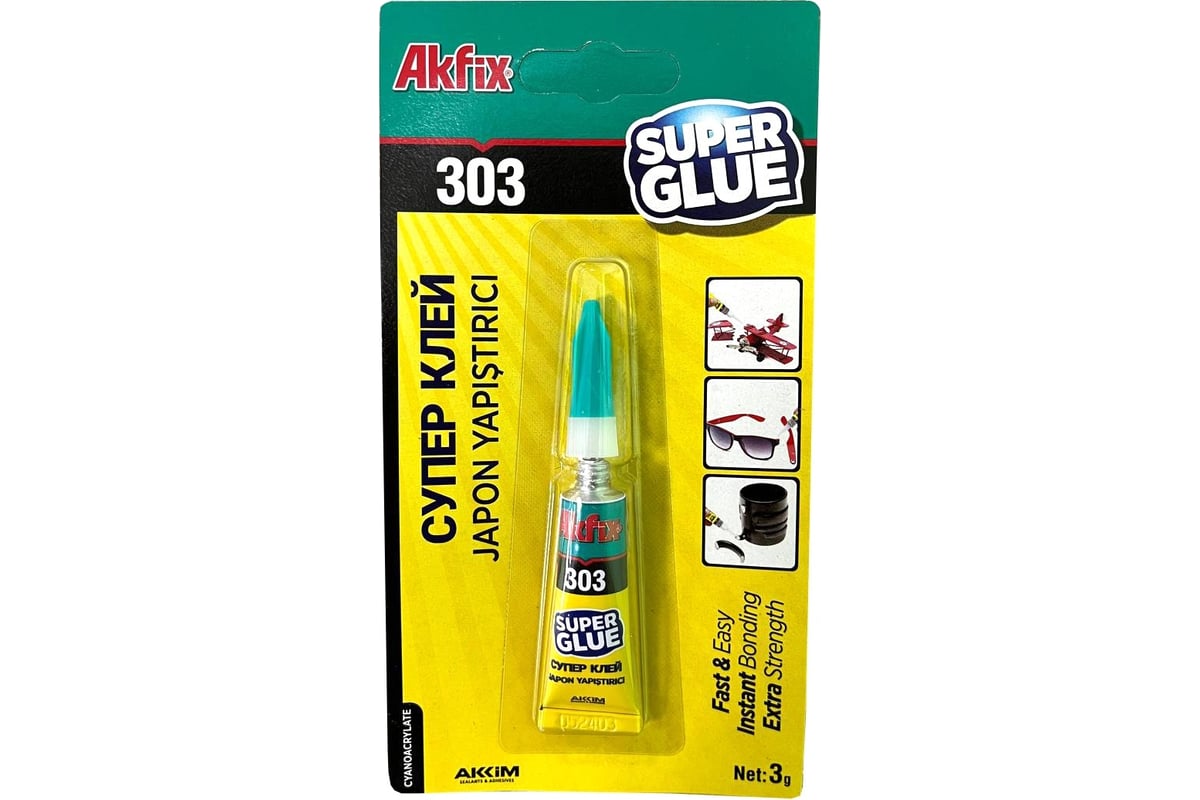 Супер клей Akfix 303 3 гр GA0031 - выгодная цена, отзывы ...